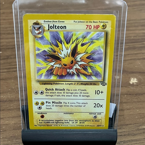Pokemon | Toys | Pokemon Jolteon Trading Card Yellow And Brown | Poshmark